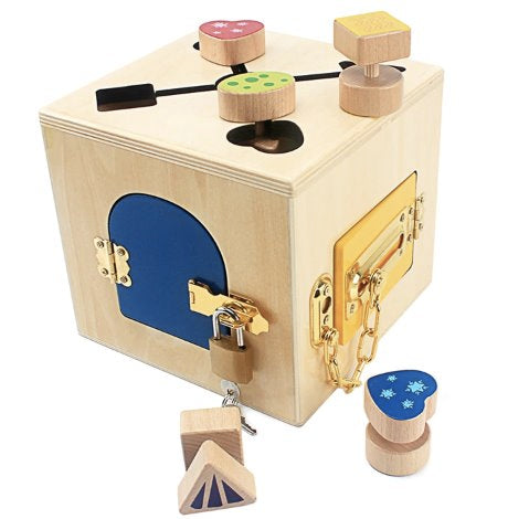 Wooden Shapes Latches and Locks Box - Best Toy Store!
